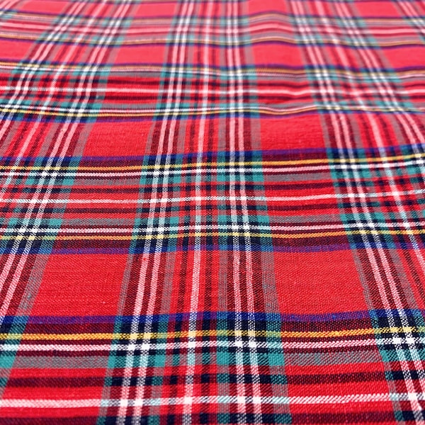Vintage Plaid Fabric - Etsy
