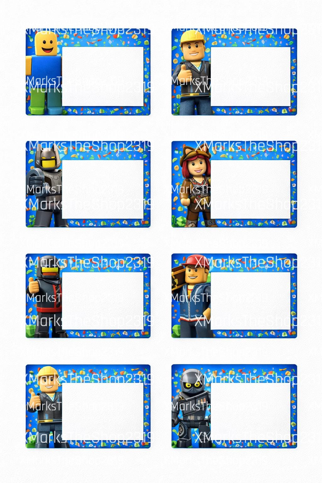 Block Character Food Labels | Gamer Party Buffet Cards | Business Card ...