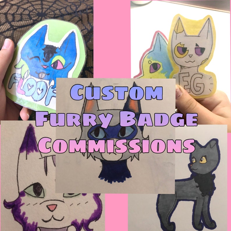 Custom Fursona Furry Badge Commission Digital Art Drawing READ DESC - Etsy