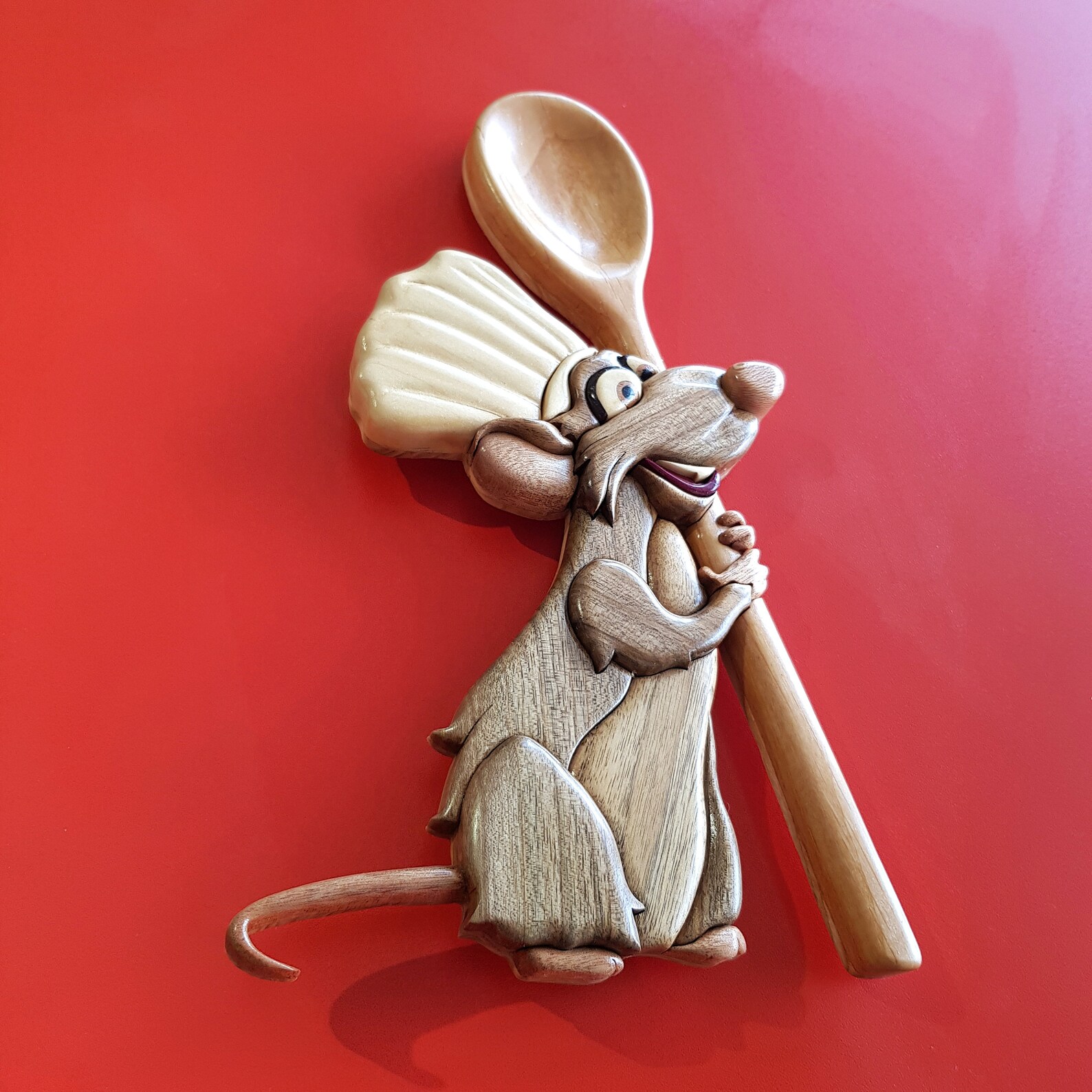 Remy the Chef Intarsia Wooden Three Jar Spice Rack Handmade - Etsy