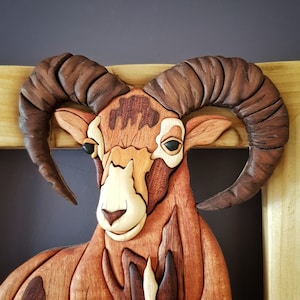 Mountain Goat Intarsia Pattern PDF, Wooden Wildlife Wall Art Digital ...