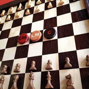 Chess Board Game Wall Decor, Wooden Chess Pieces, Gift for Chess Lover ...