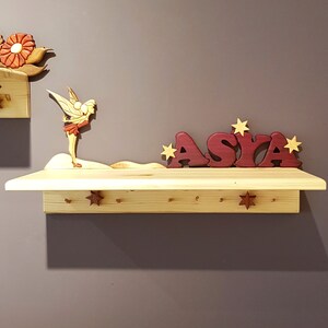 Fairy Figurine Wooden Bookshelf, Kid Bedroom Decor, Butterfly Themed ...