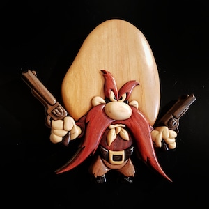 Striking Yosemite Sam Wood Intarsia Pattern for Unique and Captivating ...