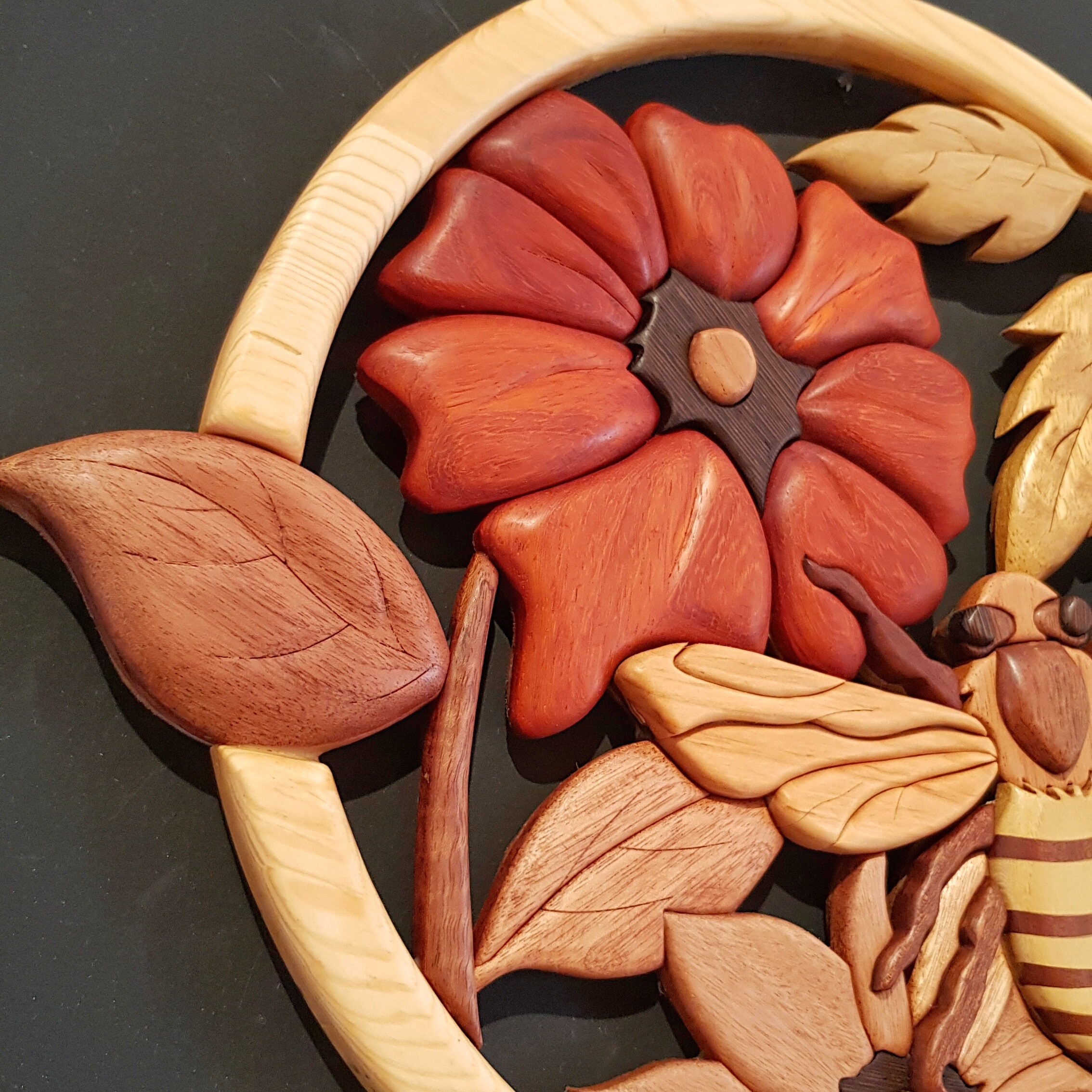 Bee Intarsia Pattern PDF, Floral Woodworking Design Digital Download - Etsy