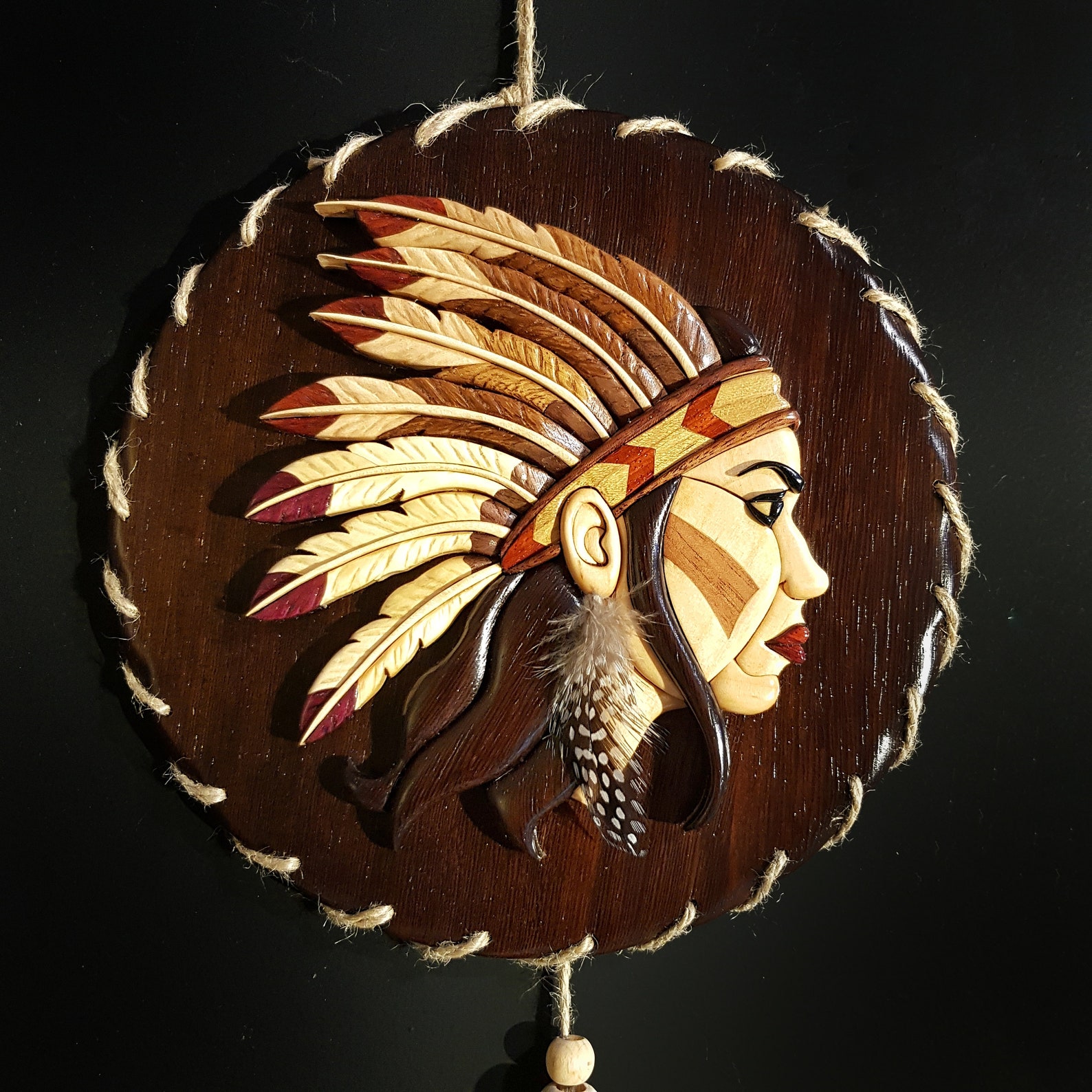 Native American Woman Intarsia Pattern: Scroll Saw Woodworking (PDF ...