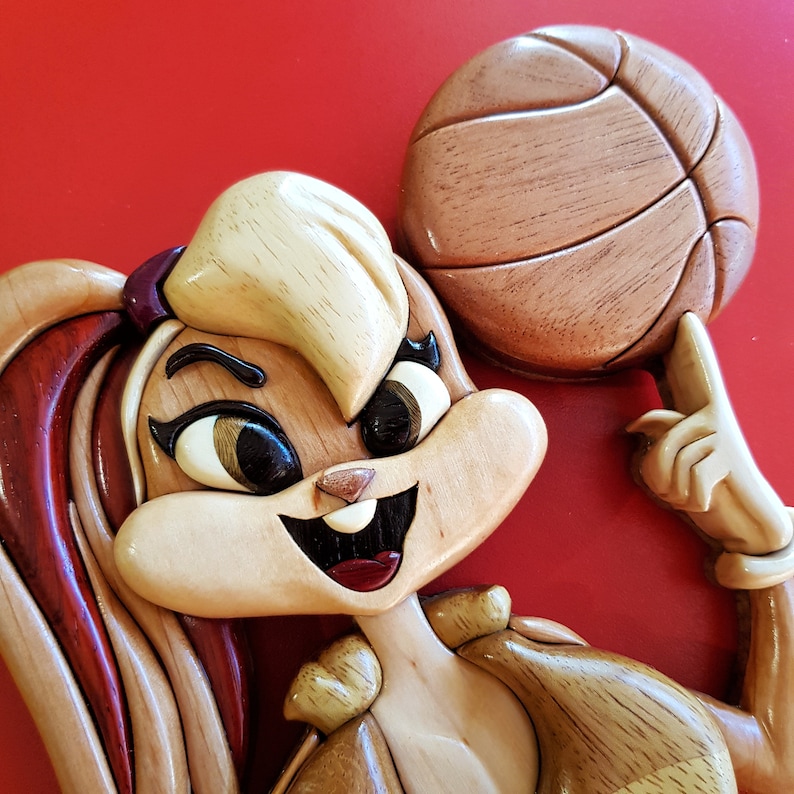 Handmade Intarsia Bunny Wall Art: Wooden Cartoon Decor - Etsy