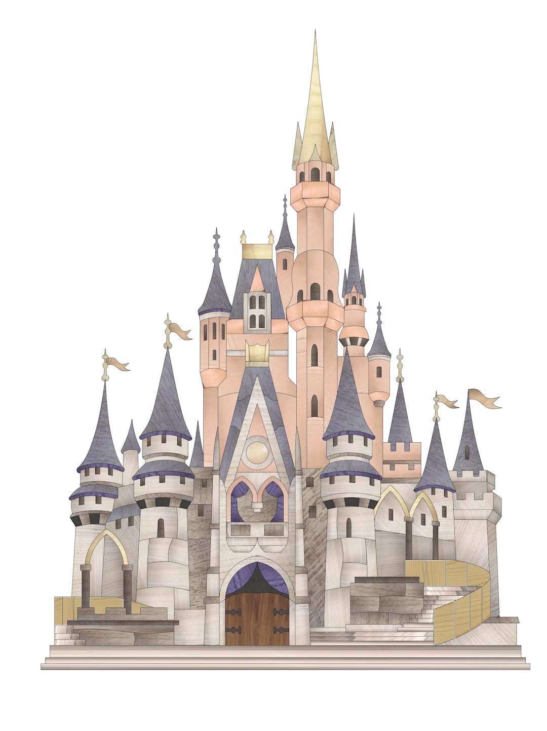 Fairy Tale Castle Intarsia Pattern, Enchanted Woodworking Design PDF ...