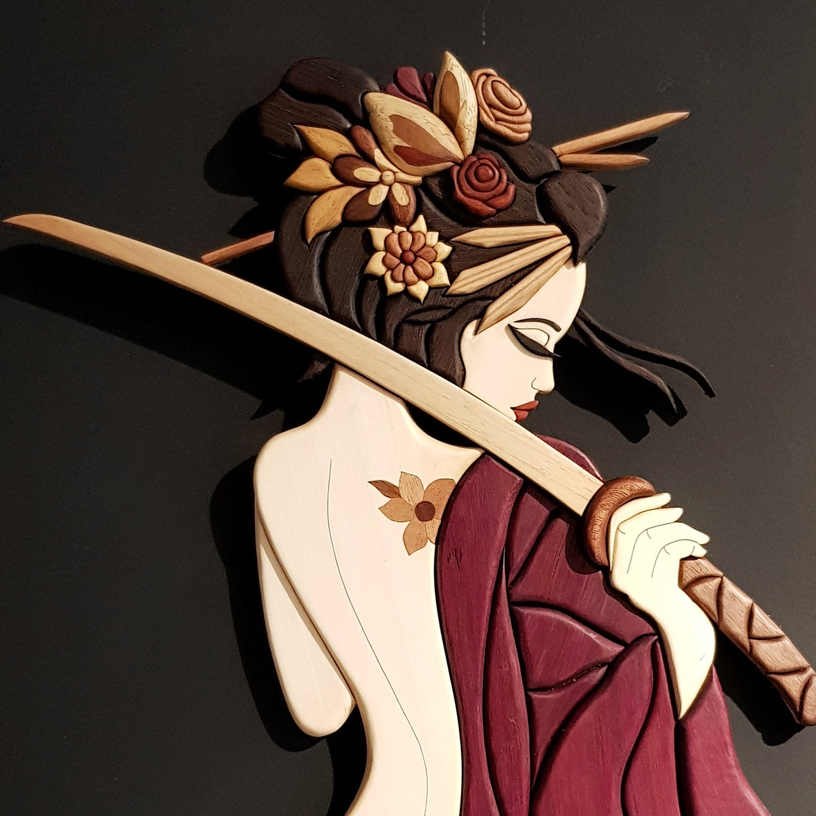 Geisha Intarsia Pattern PDF, Digital Download Japanese Wooden Figurine ...