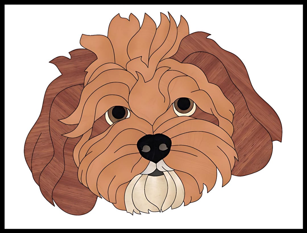 Poodle Dog Head Intarsia Pattern PDF, Digital Download Wooden Dog Wall ...
