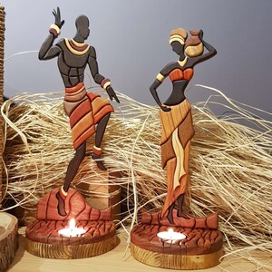 African Dancers Intarsia Pattern, Scroll Saw Woodworking Art PDF ...
