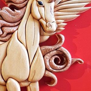 Unicorn With Wings Intarsia Pattern: Scroll Saw Art (PDF Download) - Etsy