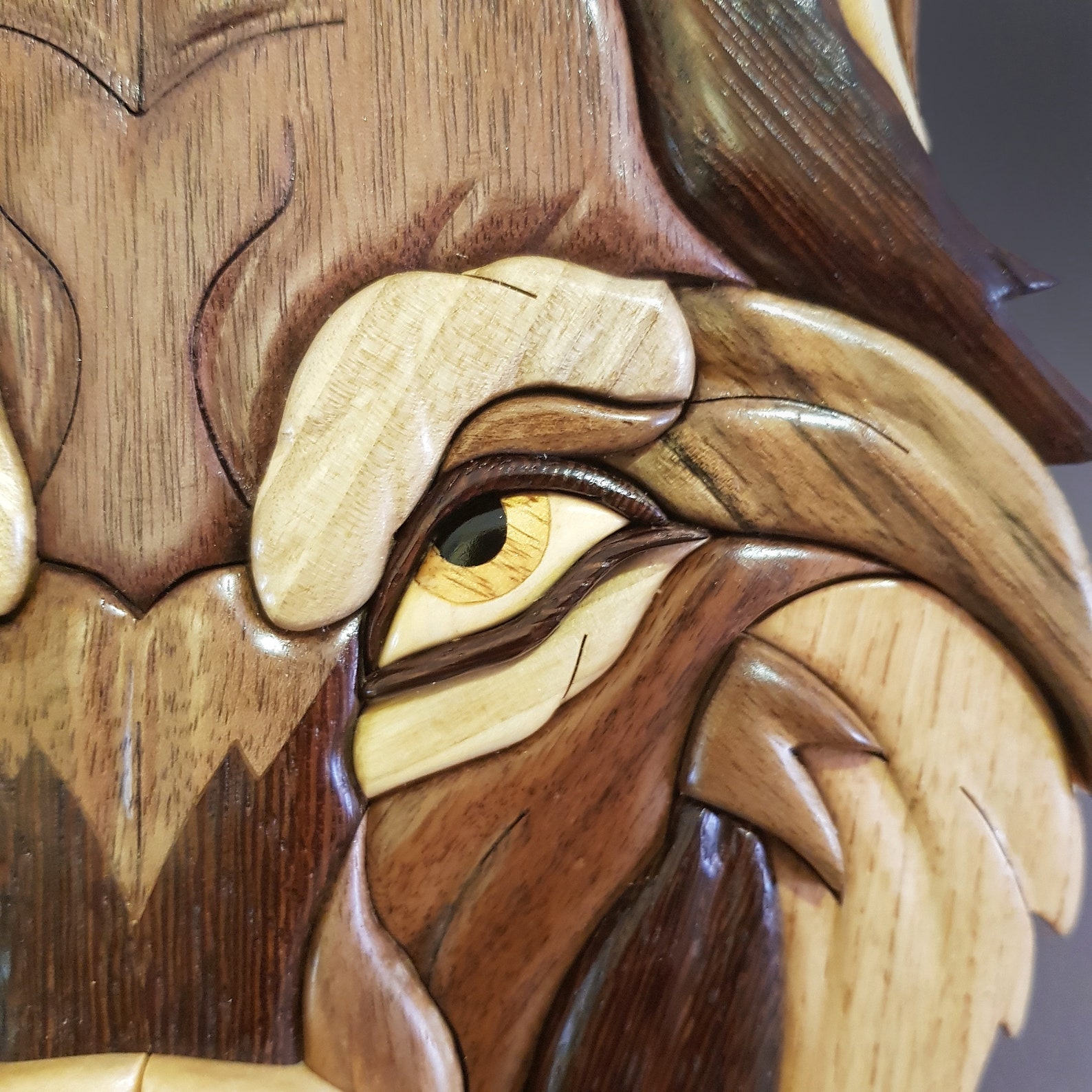 Wild Wolf Wooden Intarsia Home Decor Gift for Him Wild Wolf - Etsy