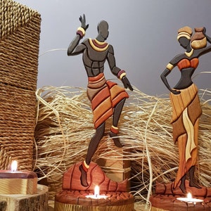 African Dancers Intarsia Pattern, Scroll Saw Woodworking Art PDF ...