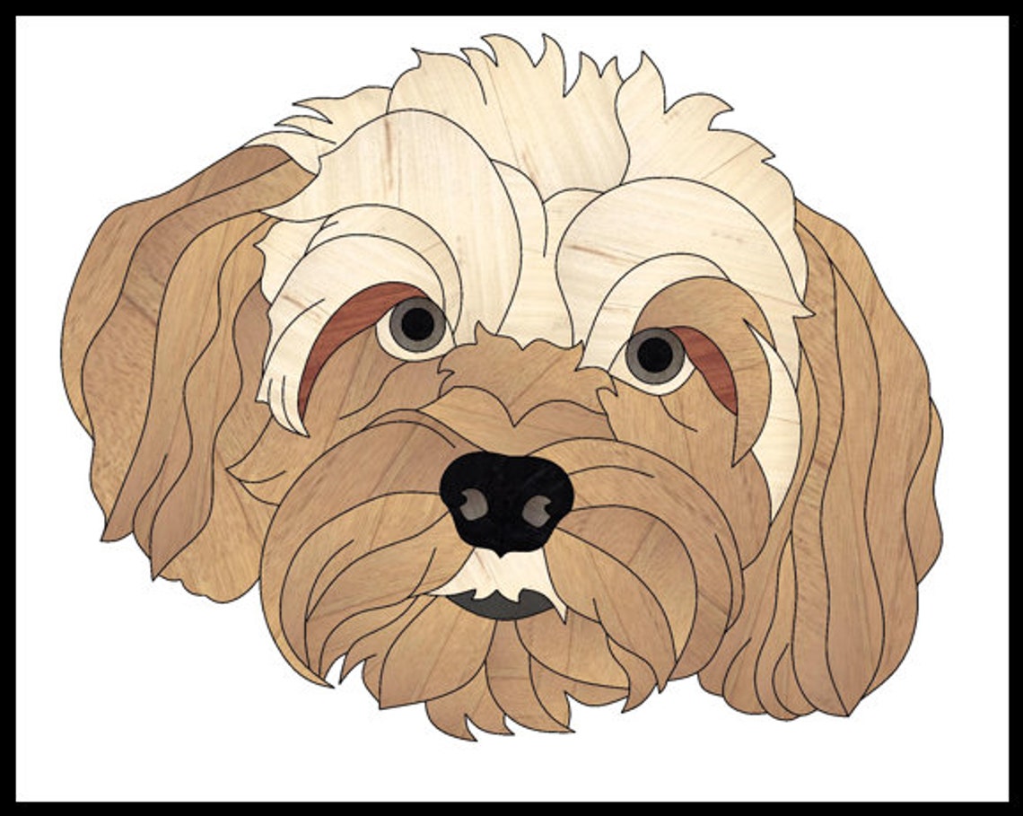 Poodle Dog Head Intarsia Pattern PDF, Digital Download Wooden Dog Wall ...