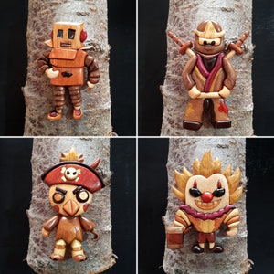 Handmade Blocky Game Characters Wood Magnet: Customizable Gamer Gift ...