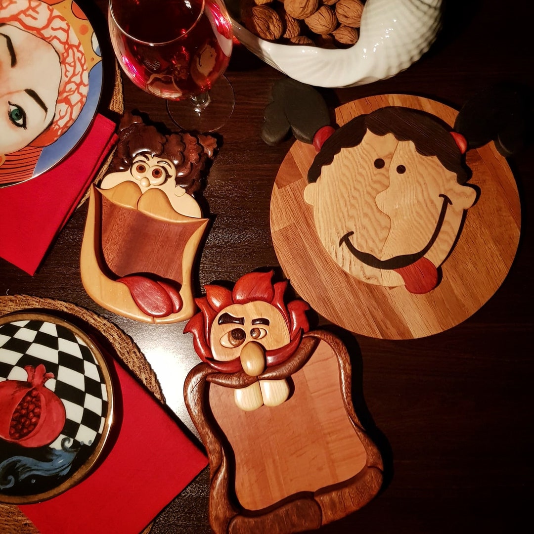 Snack Set, Wooden Nuts Plate, Kitchen Decor, Food Presentation, Plating ...