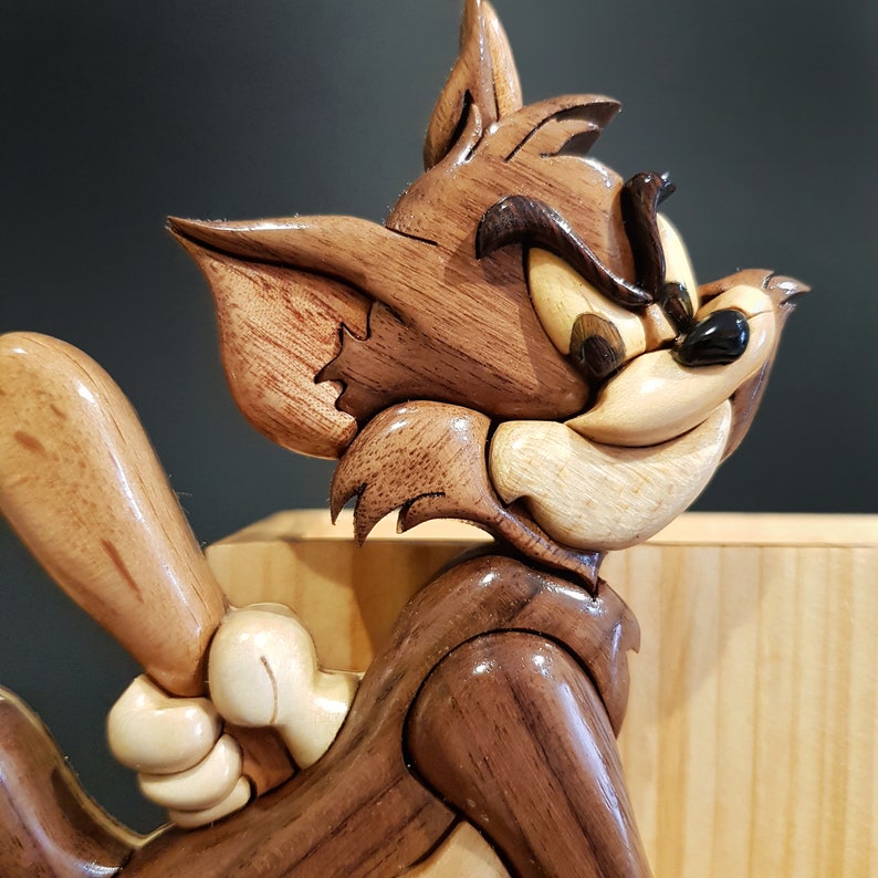 Cat and Mouse Intarsia Pattern, Cartoon Woodworking Art, Digital PDF ...