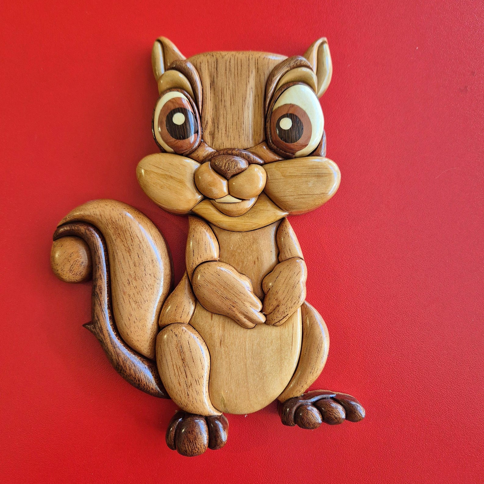 Handmade Intarsia Wood Animal Set: Exotic Hardwood Decor - Etsy