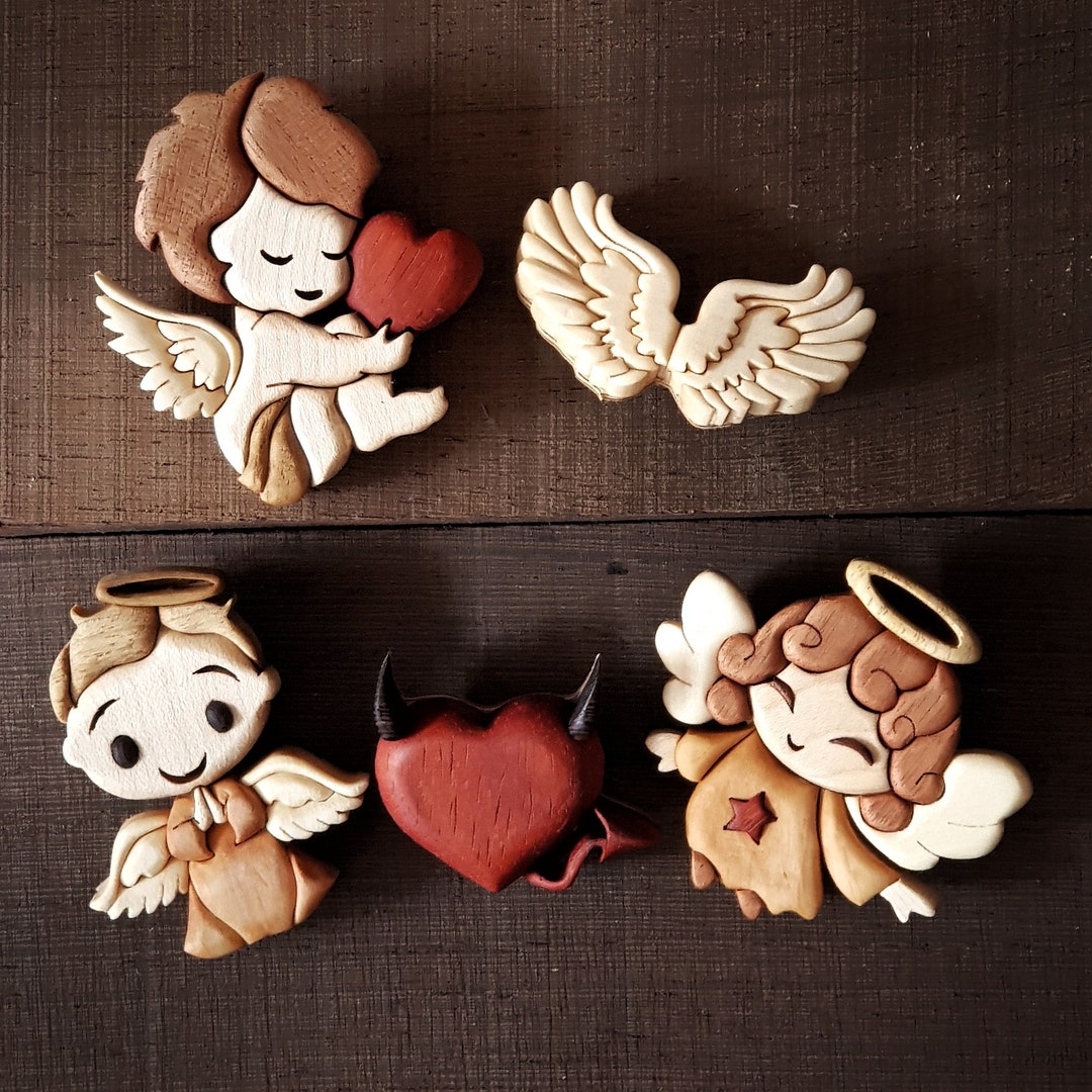 Angel Figurines Brooches Angel Ornament Pinback Buttons - Etsy