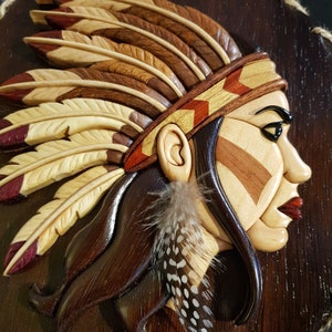 Native American Woman Intarsia Pattern: Scroll Saw Woodworking (PDF ...