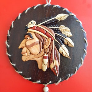 Native American Chief Intarsia Pattern PDF, Wooden Scroll Saw Wall Art ...