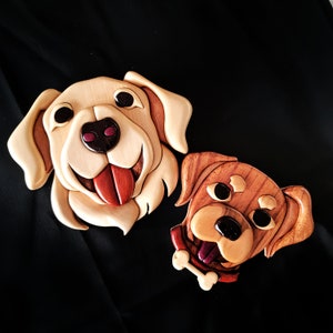 Dog Intarsia Pattern Collection, Wooden Dog Figurines Digital Template ...