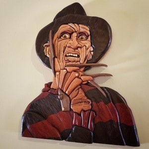 Horror Villain Intarsia Pattern, Freddy, Scroll Saw Wood Art PDF ...