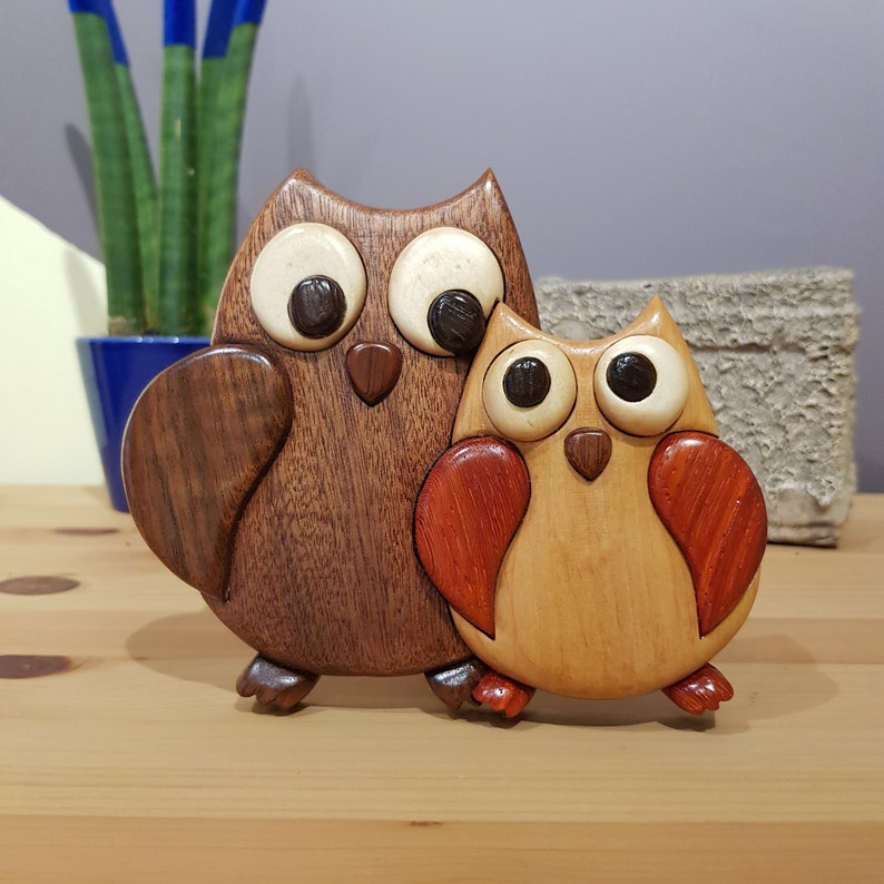 Owls in Love Intarsia Pattern: Woodworking Owl Couple (PDF Download) - Etsy