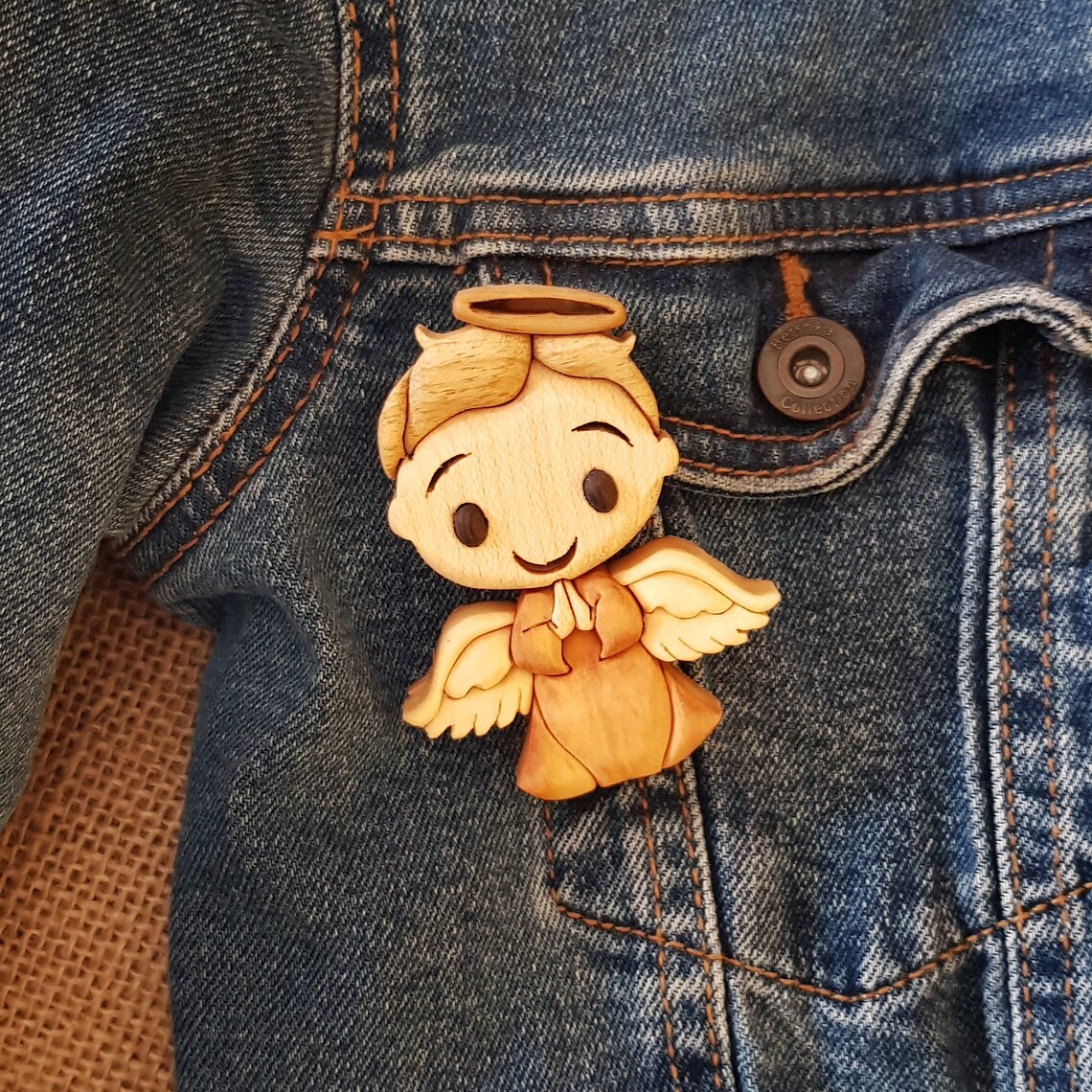 Angel Figurines Brooches Angel Ornament Pinback Buttons - Etsy