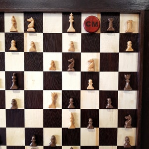 Chess Board Game Wall Decor, Wooden Chess Pieces, Gift for Chess Lover ...