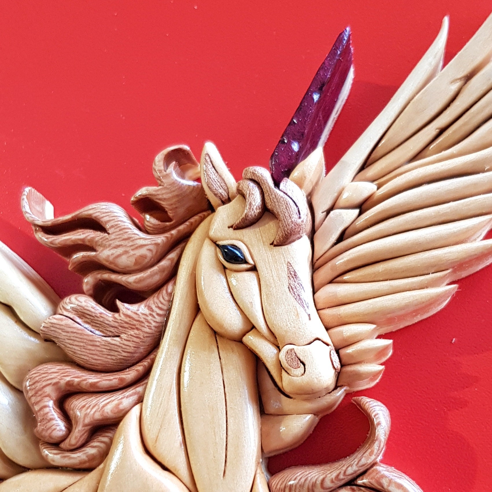 Unicorn With Wings Intarsia Pattern: Scroll Saw Art (PDF Download) - Etsy