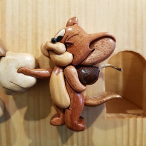 Cat and Mouse Intarsia Pattern, Cartoon Woodworking Art, Digital PDF ...