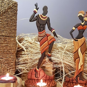 African Dancers Intarsia Pattern, Scroll Saw Woodworking Art PDF ...