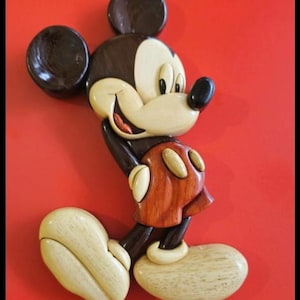 Mouse Wooden Intarsia Pattern, Cartoon Character Kids Room Wall Art PDF ...