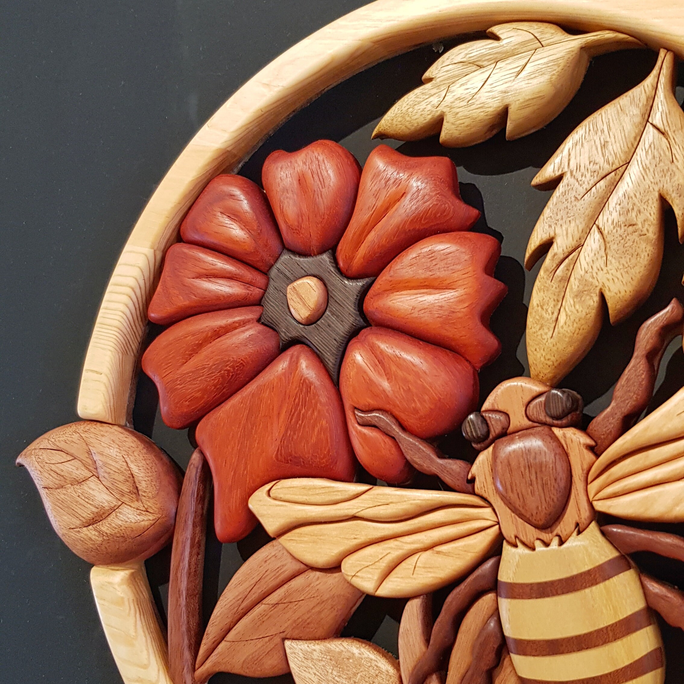 Bee Intarsia Pattern PDF, Floral Woodworking Design Digital Download - Etsy
