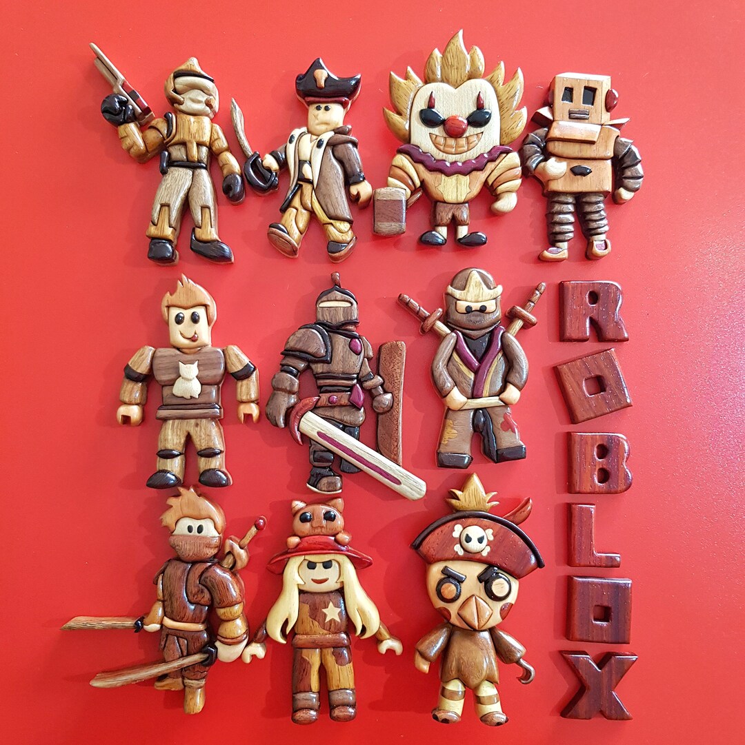 Handmade Blocky Game Characters Wood Magnet: Customizable Gamer Gift ...