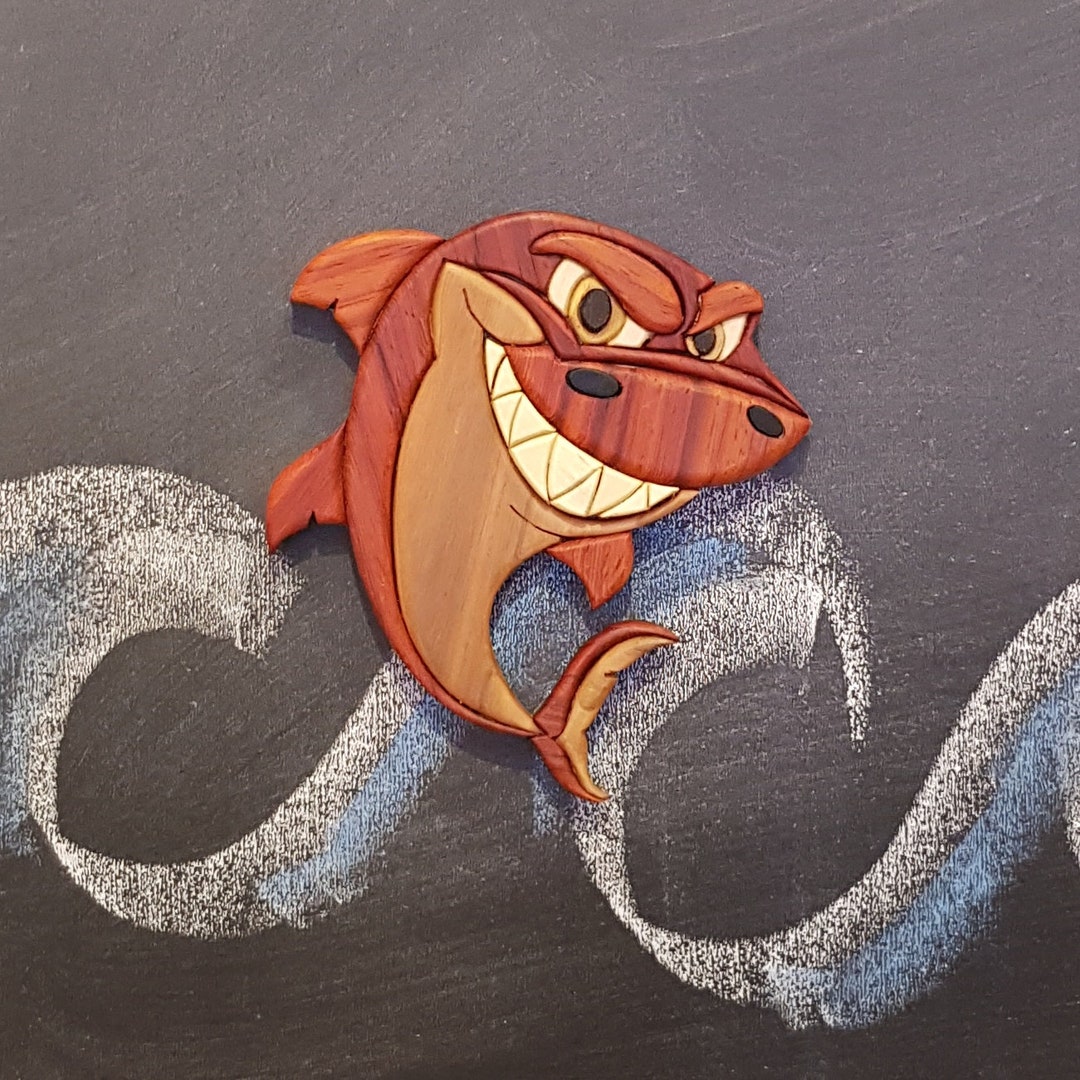 Shark Intarsia Pattern, Wooden Ocean Wall Art PDF, Digital Sea Life ...