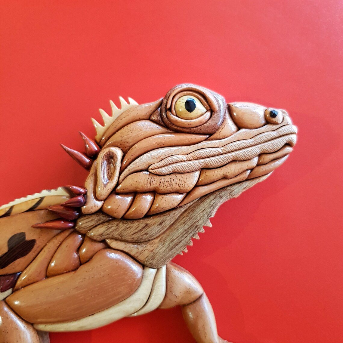 Bearded Dragon Intarsia Pattern, Wooden Lizard Wall Art PDF, Reptile ...