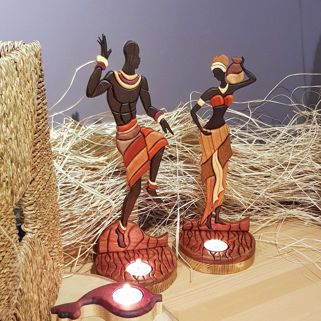 African Dancers Intarsia Pattern, Scroll Saw Woodworking Art PDF ...