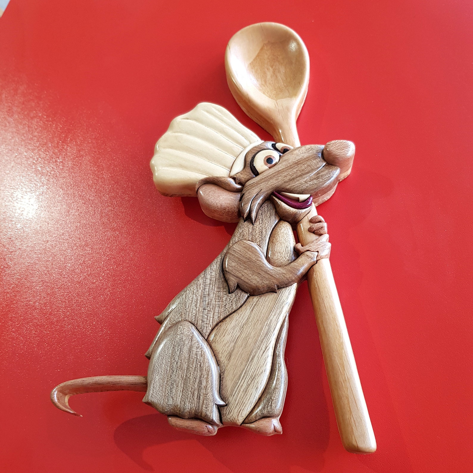 Remy the Chef Intarsia Wooden Three Jar Spice Rack Handmade - Etsy