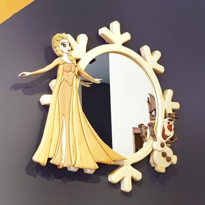 Wooden Snow Shaped Mirror Elsa Snow Queen Bedroom Furniture - Etsy