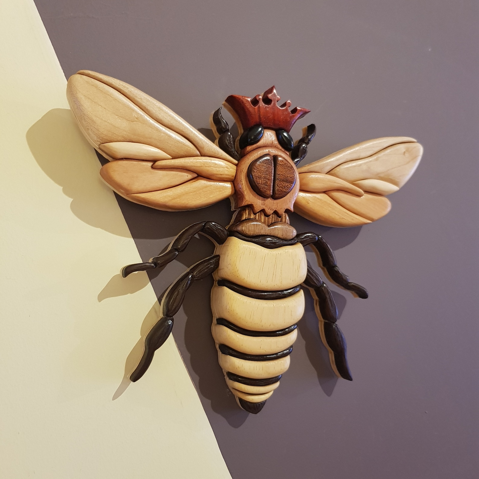 Queen Bee Intarsia Pattern PDF, Wooden Bee Wall Art Digital Download ...