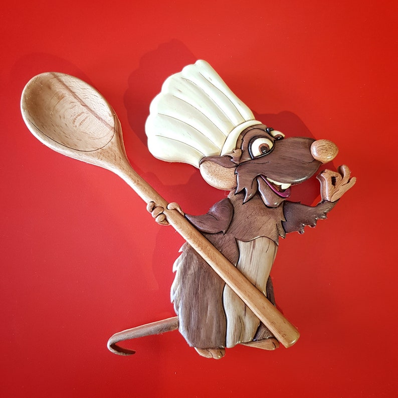 Chef Mouse Intarsia Pattern, Whimsical Kitchen Wood Art Design PDF ...