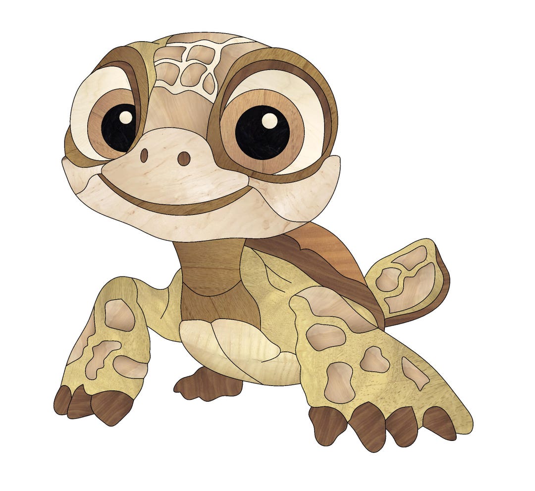 Sweet Sea Turtle Intarsia Pattern, Beginner to Advanced Levels, Unique ...