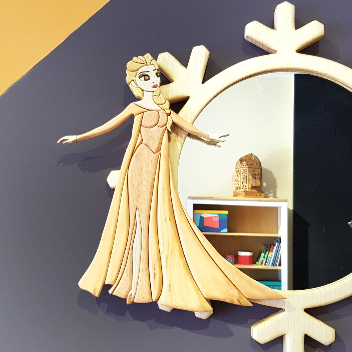 Wooden Snow Shaped Mirror Elsa Snow Queen Bedroom Furniture - Etsy