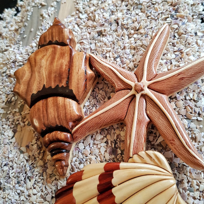 Seashells and Starfish Intarsia Patterns: Coastal Home Decor (PDF ...