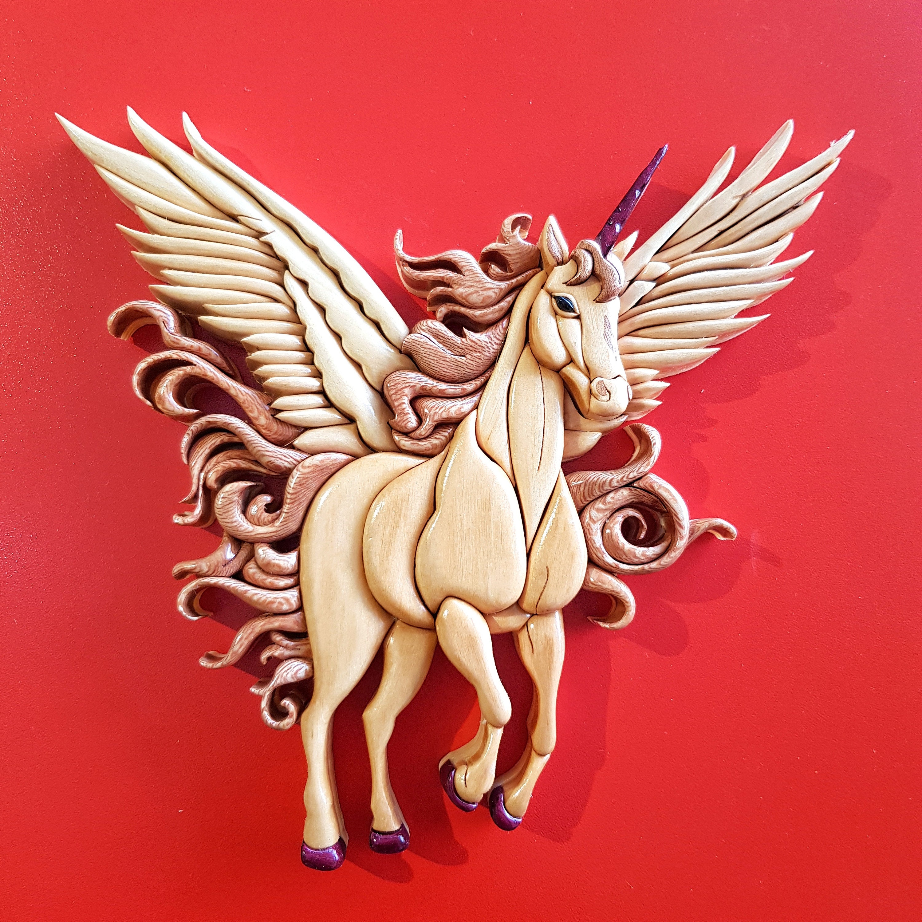 Unicorn With Wings Intarsia Pattern: Scroll Saw Art (PDF Download) - Etsy