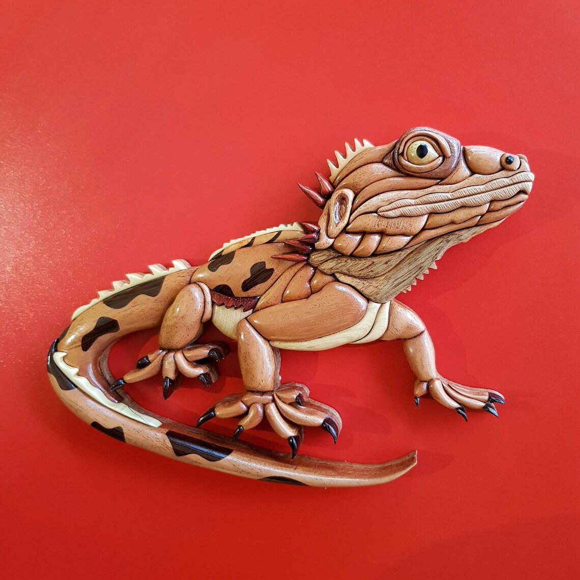Bearded Dragon Intarsia Pattern, Wooden Lizard Wall Art PDF, Reptile ...