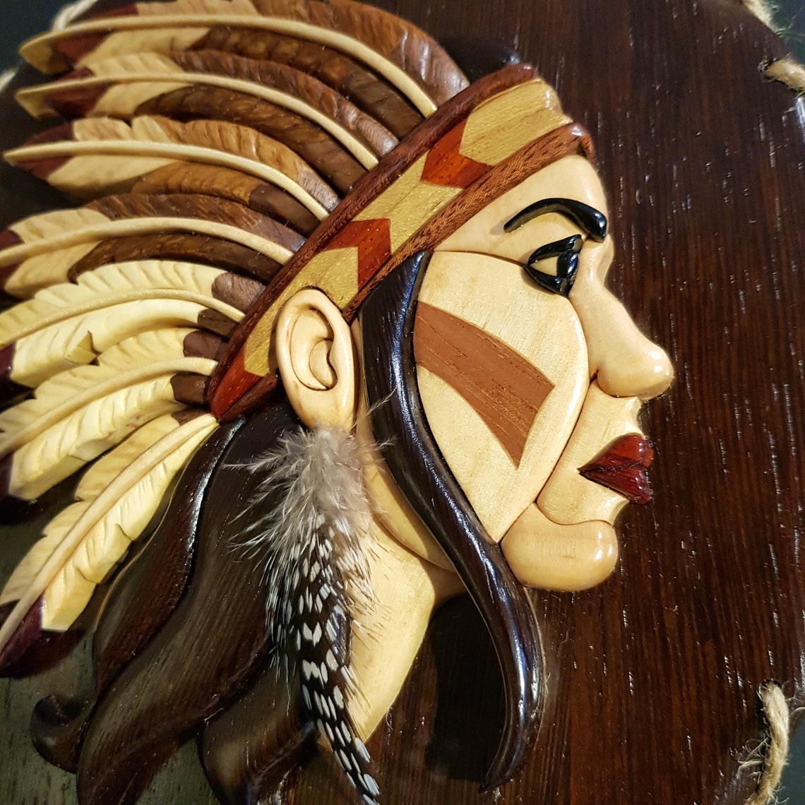 Native American Woman Intarsia Pattern: Scroll Saw Woodworking (PDF ...